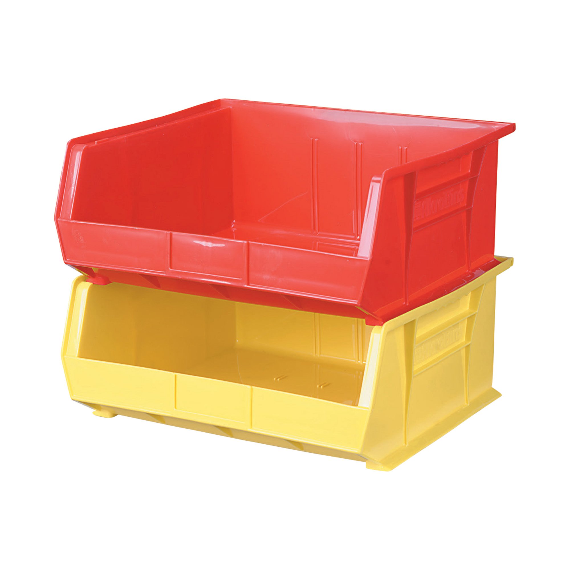 Akro Mils Heavy Duty Stacking Bin — 14 3/4in. x 16 1/2in. x 7in. Size, Red | Northern Tool